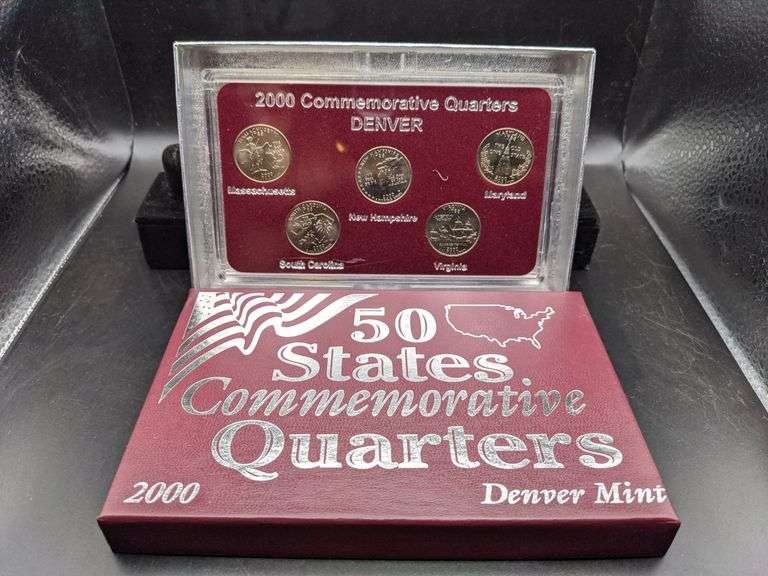 2000-D 50 STATES COMMEMORATIVE QUARTERS 5-PC. SET (BU) - Isabell Auction