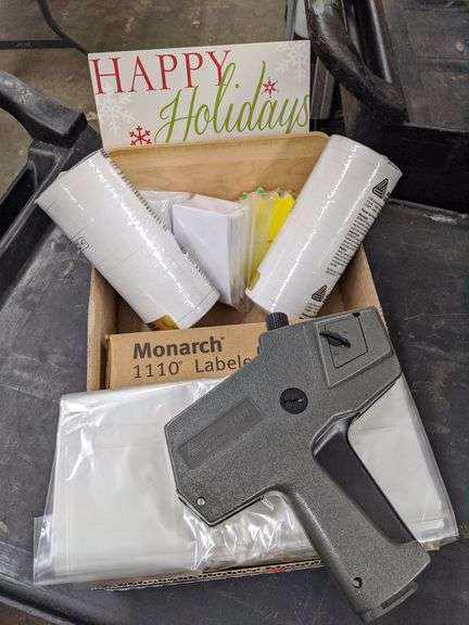 MONARCH LABELER GUN W/LABELS, COLORFUL TAGS, MINI ENVELOPES, HOLIDAY ...