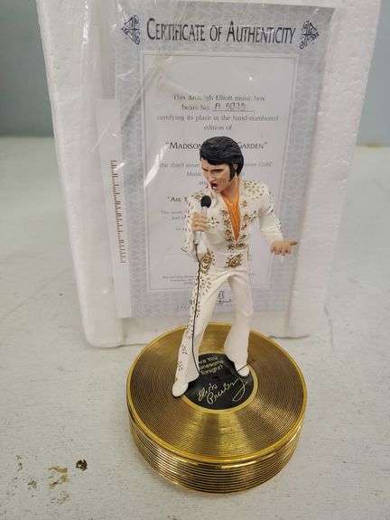 6-1/2 IN. TALL REVOLVING ELVIS MUSIC BOX - Isabell Auction