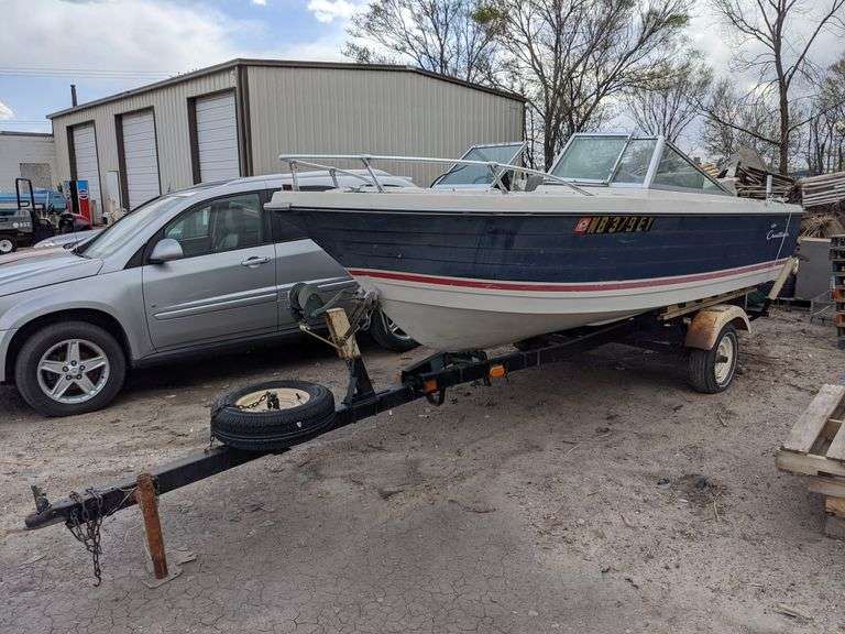 1973 CRESTLINER DIV 16-FT. BOAT W/TRAILER (EVINRUDE 65-HP) - Isabell ...