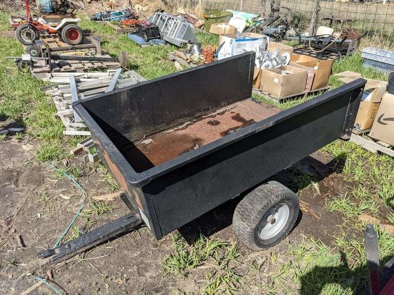 PULL BEHIND METAL LAWN DUMP TRAILER - Isabell Auction