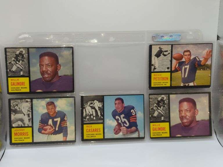 VINTAGE 1962 CHICAGO BEARS FOOTBALL TRADING CARDS - Isabell Auction