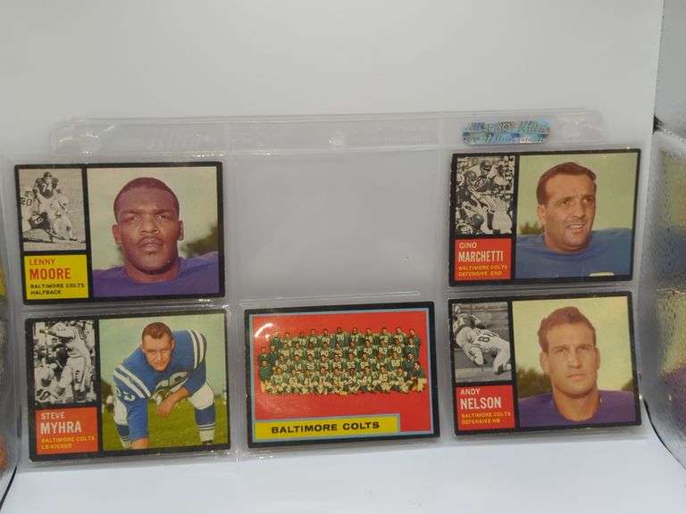 VINTAGE 1962 BALTIMORE COLTS FOOTBALL TRADING CARDS - Isabell Auction