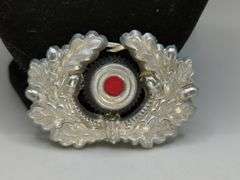 WEHRMACHT HEER ALUMINUM WREATHED COCKADE FOR GERMAN OFFICERS VISOR CAP ...