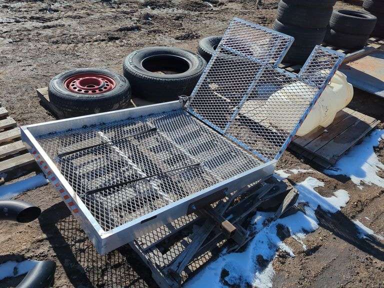 ALUMINUM RECEIVER HITCH MOUNT MESH RAMP PLATFORM (40" X 49") - Isabell ...