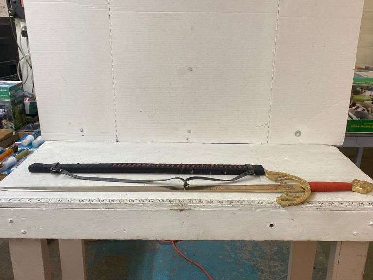 SORD WITH SHEATH 32 INCH BLADE - Isabell Auction