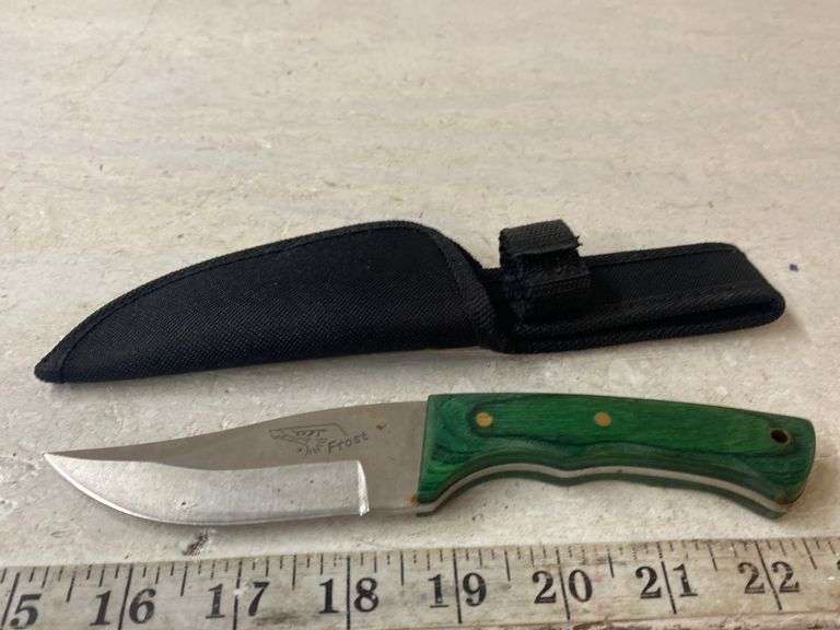 SINGLE BLADE KNIFE WITH SHEATH 2 1/2 INCH BLADE - Isabell Auction