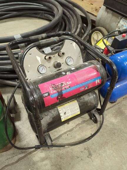 STRIKE FORCE 3.5-HP. 4.6-GAL. TWIN TANK PORTABLE AIR COMPRESSOR ...