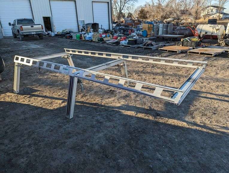 SYSTEM-ONE ALUMINUM PICKUP LADDER RACK WITH RATCHET HOOK STRAPS ...