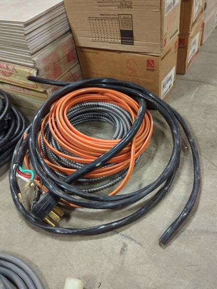 ELECTRICAL WIRE, 220V CORD, & SM. FLEX CONDUIT - Isabell Auction