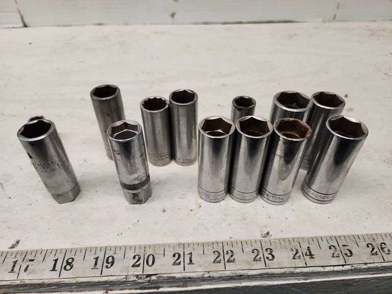 ASSORTED DEEP WELL SOCKETS (INCLUDING S-K) - Isabell Auction