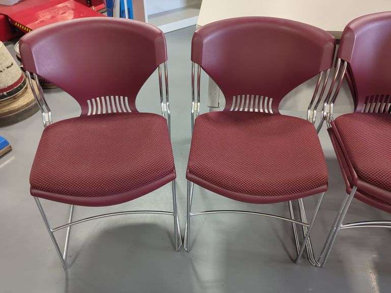 (2) HON STACKABLE PADDED SEAT CHAIRS - Isabell Auction