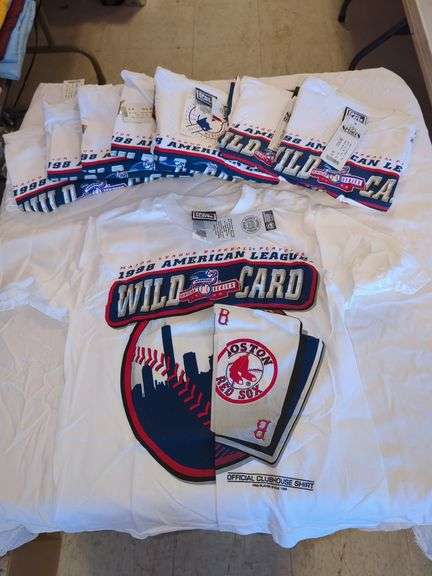(8) MLB PLAYOFFS 1998 WILD CARD BOSTON RED SOX T-SHIRTS (10/12 ...