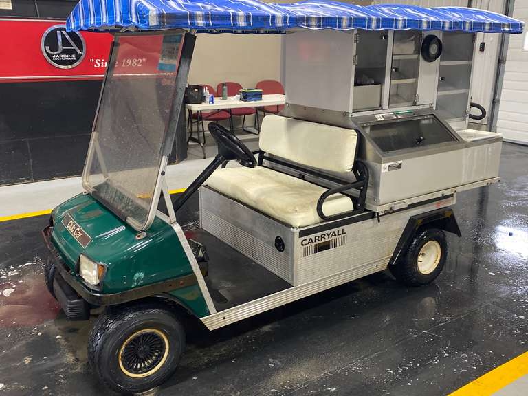 Club Car Carryall Vending Golf Cart (Gas) - Jardine Auctioneers
