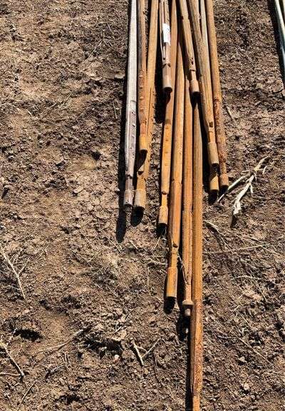 Qty 12 Wood Sucker Rods - J&J Auctioneers LLC