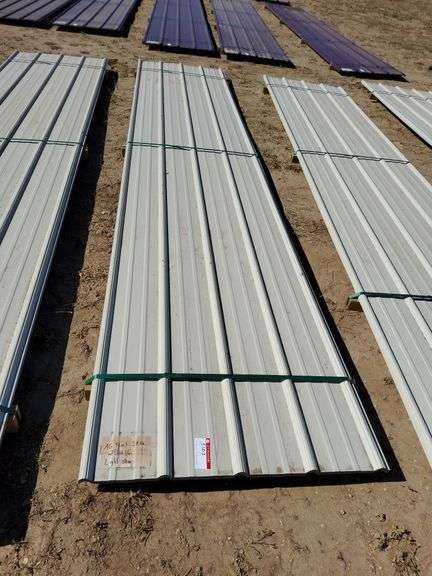 Qty 25 16ft 29ga AG Panels Light Stone - J&J Auctioneers LLC