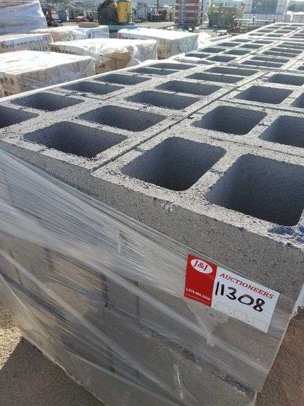 Pallet of 12" Concrete Block - J&J Auctioneers LLC