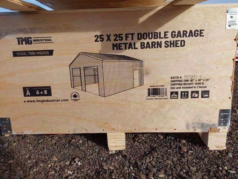 2023-TMG Double Garage Metal Barn Shed 25X 25 - Albuquerque NM - J&J ...