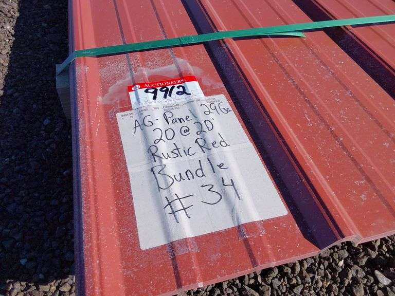 20ft Rustic Red AG Panels (Qty 20) - Albuquerque, NM - J&J Auctioneers LLC