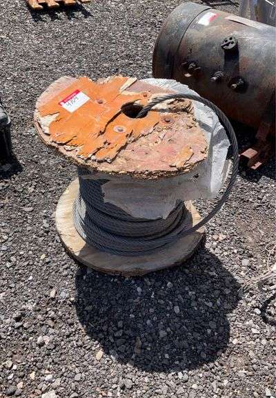 Partial Spool of 3/4in Cable - J&J Auctioneers LLC