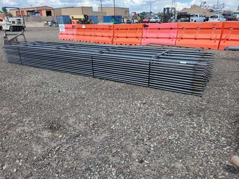 Qty 25 20ft x 48in 5 Bar Continuous Fence Panels - J&J Auctioneers LLC