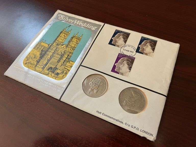1972 Queen Elizabeth & Prince Philip Silver Wedding Mint - JJ Merchant LLC