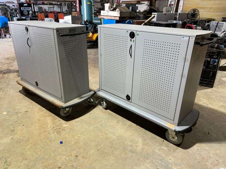 (2) Heavy-Duty Metal Carts - JJ Merchant LLC