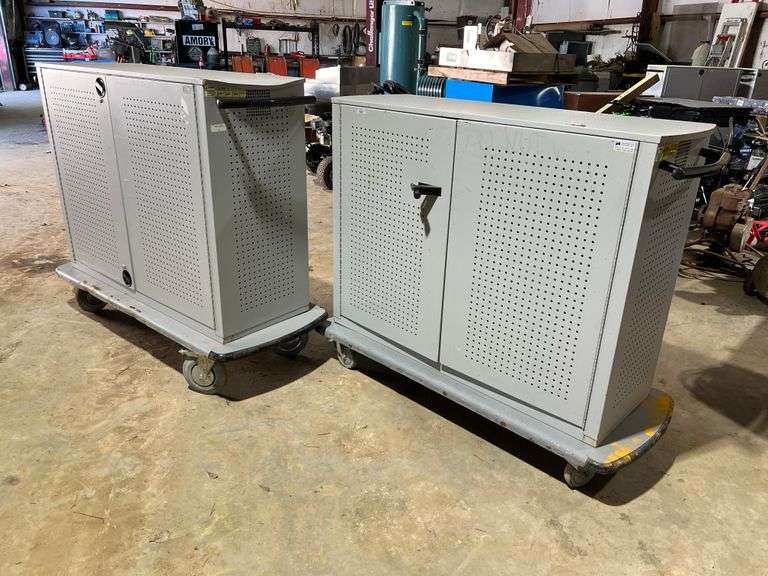 (2) Heavy-Duty Metal Carts - JJ Merchant LLC