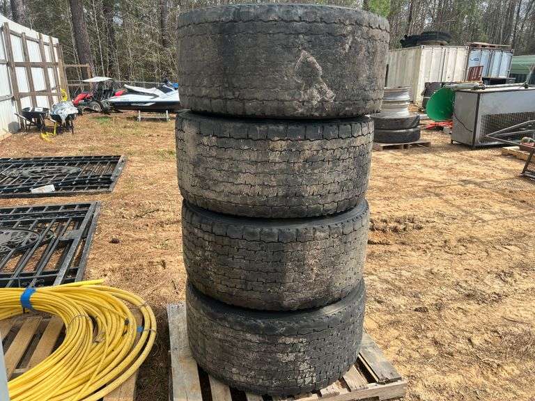 (4) Michelin X One Line Grip 455/55 R22.5 Tires - JJ Merchant LLC
