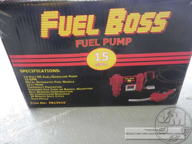 FUEL BOSS 12 VOLT TRANSFER FUEL PUMP 15 GPM - Jeff Martin Auctioneers, Inc.