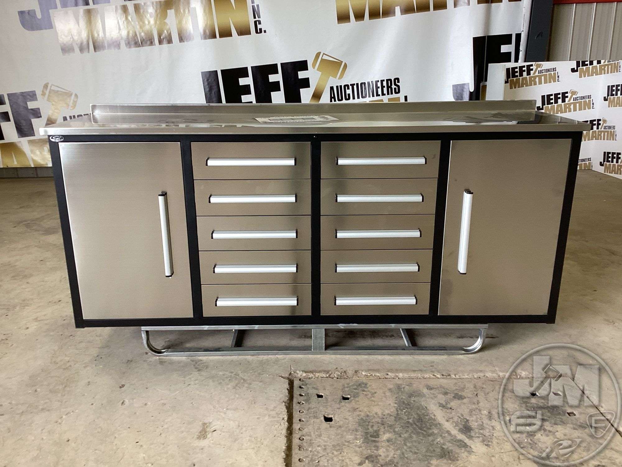 STEELMAN 7FT 10D 01B 10 DRAWER WORK BENCH TOOL CHEST Jeff Martin Auctioneers Inc