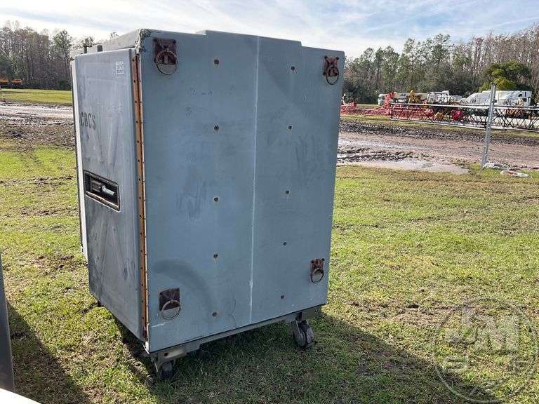 STORAGE AND SHIPPING CRATE, FORK POCKET, 5‘02”X3’06”, W TIRES - Jeff ...