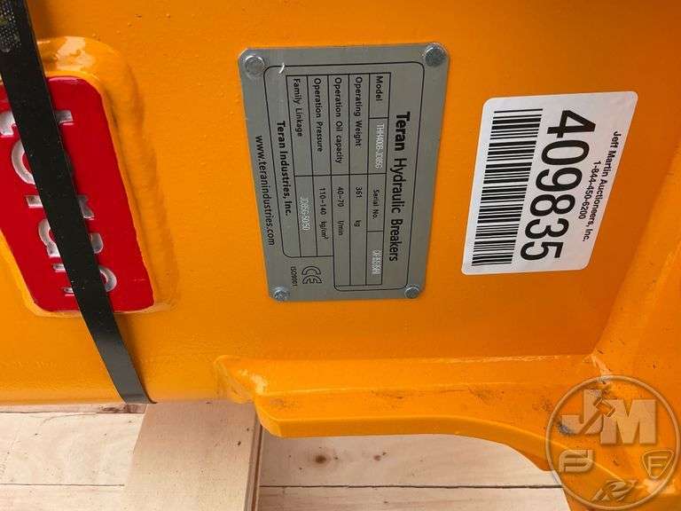 UNUSED TERAN THH400B-JD85G SN: CAF8515B54H4 HYDRAULIC BREAKER - Jeff ...