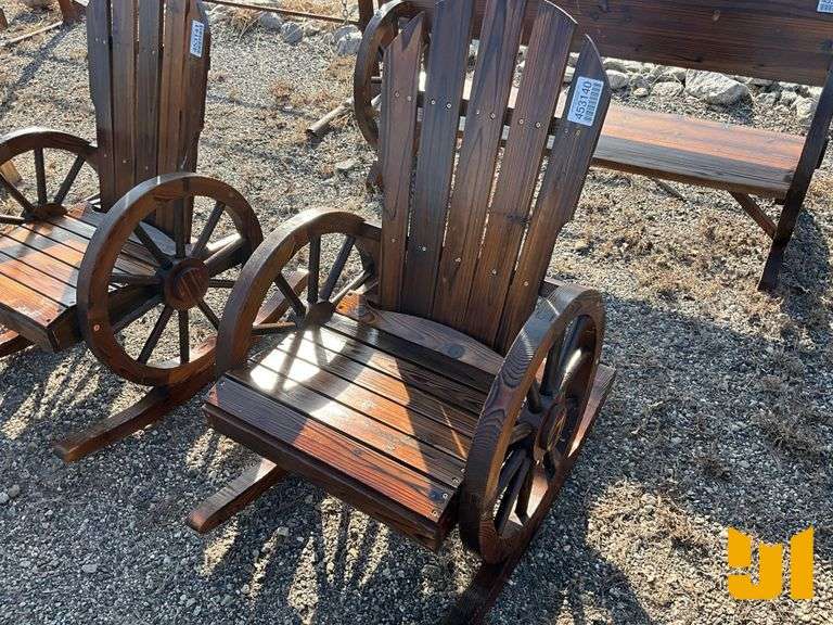 WAGON WHEEL ROCKING CHAIR - Jeff Martin Auctioneers, Inc.