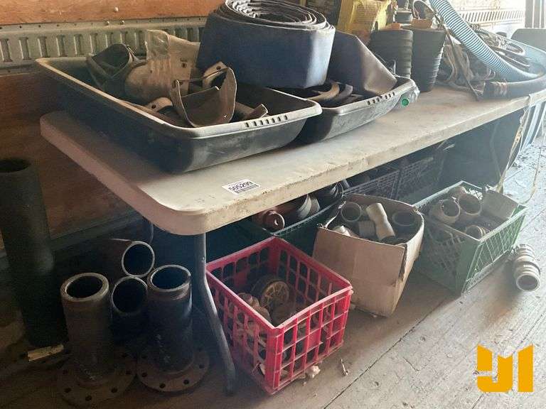 LOT OF VARIOUS DISCHARGE HOSE, SUCTION HOSE, PIGS VARIOUS SIZES ...