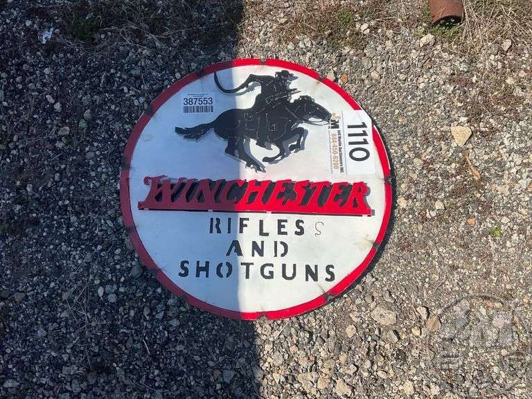 NEW/UNUSED, METAL WINCHESTER SIGN - Jeff Martin Auctioneers, Inc.