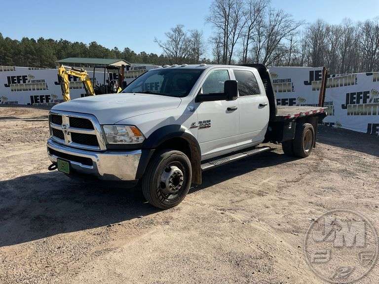2018 RAM 4500 HEAVY DUTY SINGLE AXLE CREW CAB FLATBED TRUCK VIN ...