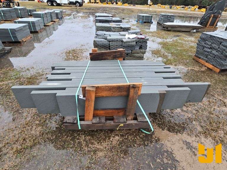 PALLET OF 12” MIXED 2” THERMAL BLUESTONE TREADS - Jeff Martin Auctioneers, Inc.