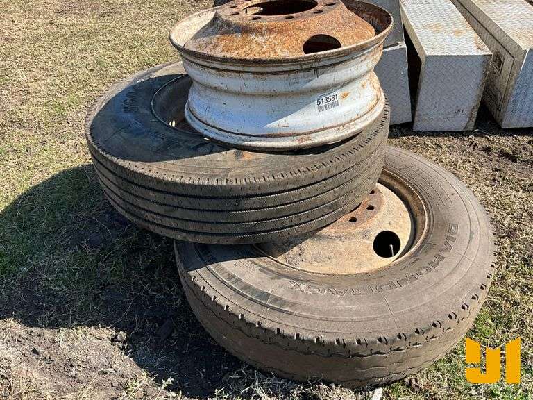 (2) TIRES W/RIMS, (1) RIM - Jeff Martin Auctioneers, Inc.