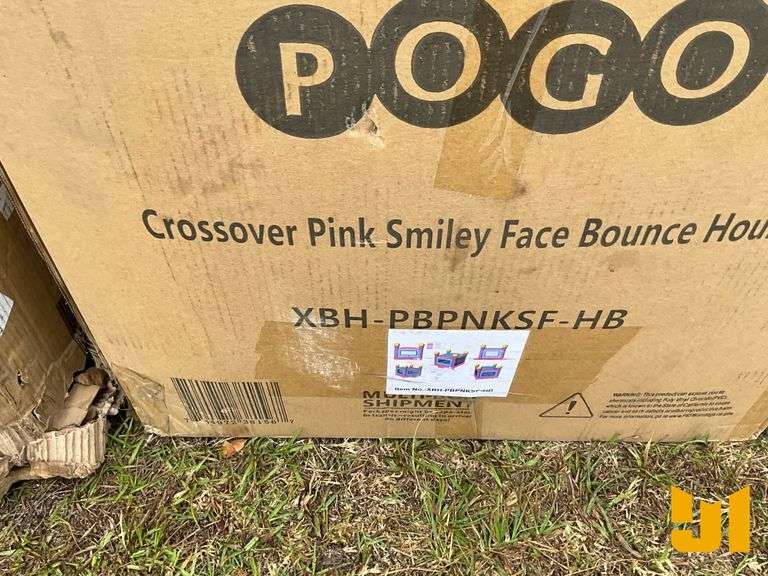 POGO CROSSOVER PINK SMILEY FACE BOUNCE HOUSE WITH BLOWER - Jeff Martin ...