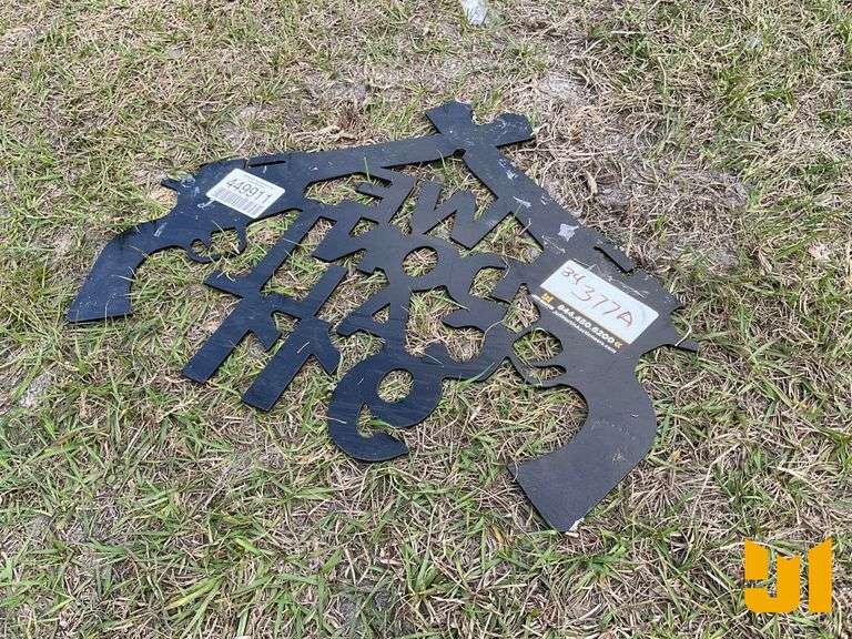 WE DON'T DIAL 911 CUTOUT, STEEL - Jeff Martin Auctioneers, Inc.