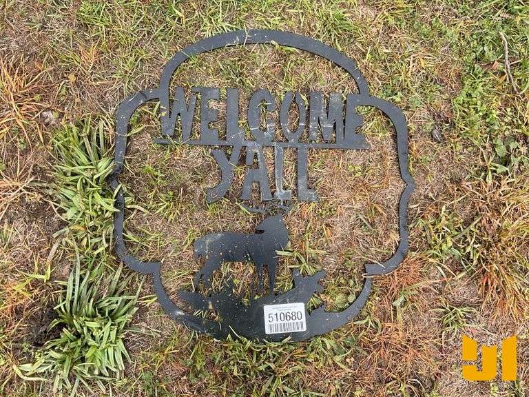 WELCOME YALL METAL DEER SIGN - Jeff Martin Auctioneers, Inc.