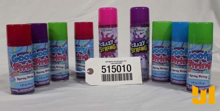 9 CANS OF SILLY STRING - Jeff Martin Auctioneers, Inc.