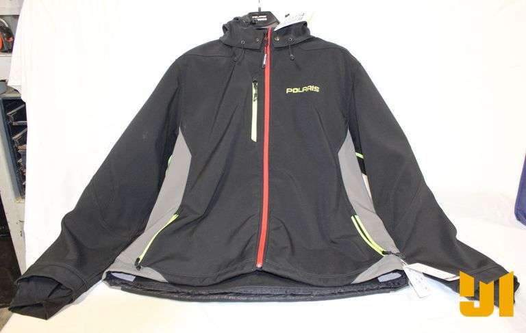 MEN'S BLACK, YELLOW & RED POLARIS JACKET 2XL - DONATED - Jeff Martin ...