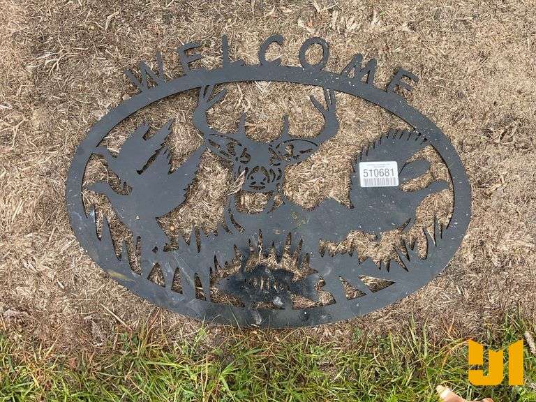 WELCOME METAL SIGN W/ DEER, FISH, TURKEY & DUCKS - Jeff Martin ...