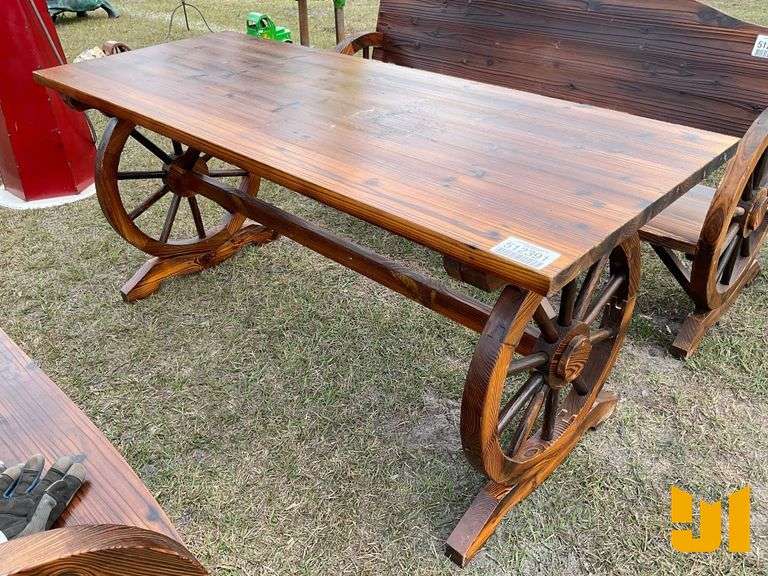WAGON WHEEL TABLE - Jeff Martin Auctioneers, Inc.