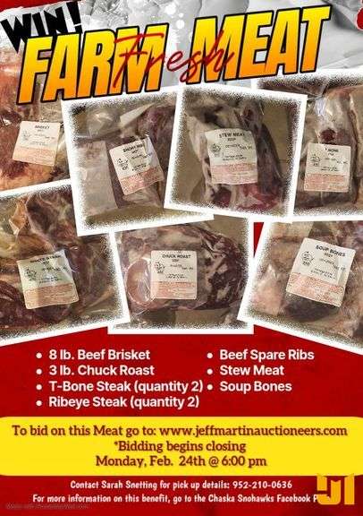 FARM FRESH MEAT PACKAGE - DONATED BY TIM SNETTING - Jeff Martin ...