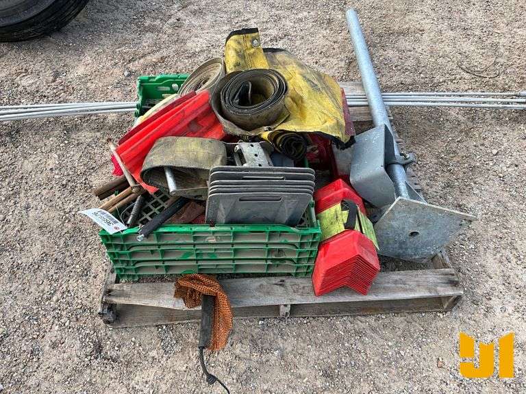 PALLET OF VARIOUS STRAPS CORNER PROTECTORS & FLAGS - Jeff Martin ...