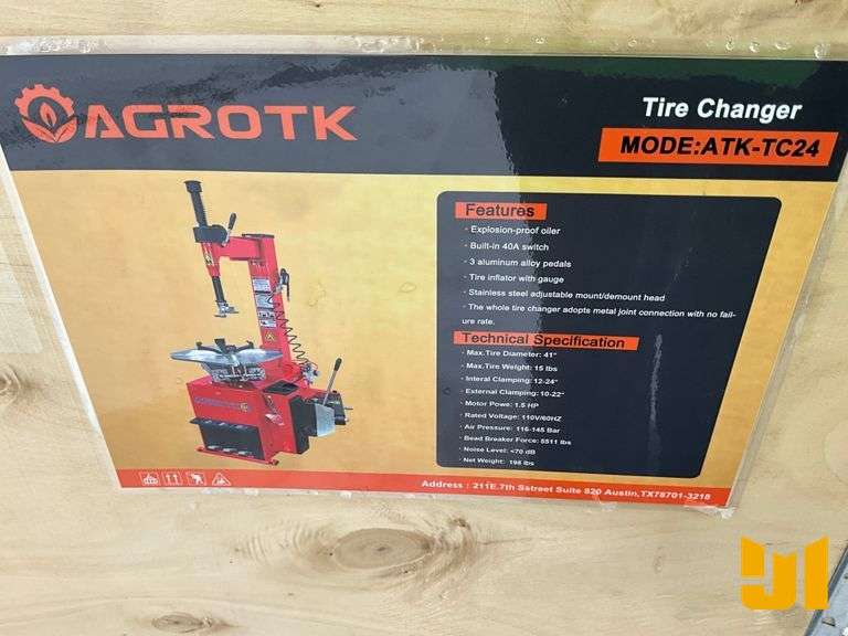 UNUSED, AGT ATK—TC24 TIRE CHANGER - Jeff Martin Auctioneers, Inc.