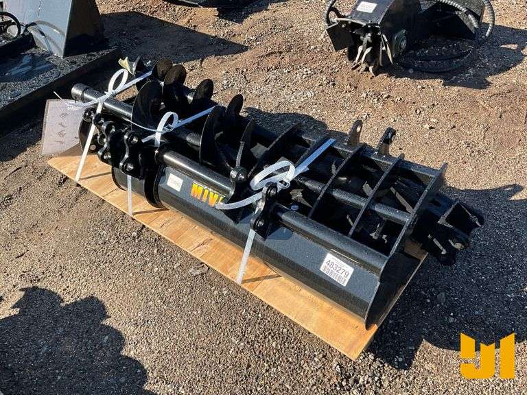 QTY OF (8) NEW/UNUSED MIVA ATTACHMENTS, QUICK HITCH, RAKE, RIPPER ...